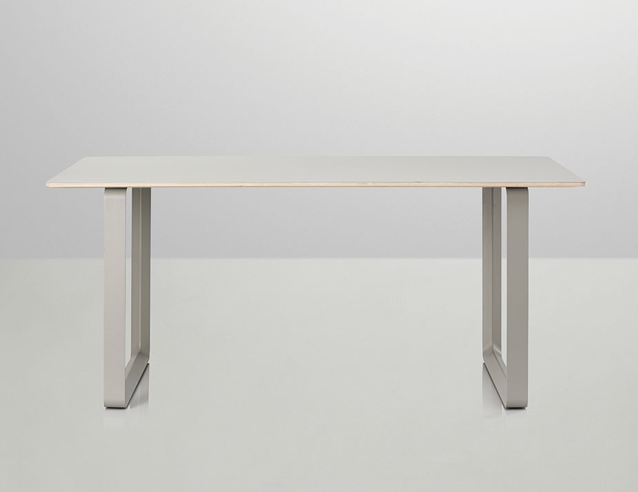 Grey 70/70 Table Plywood Edge and Grey Legs by TAF Architects for Muuto