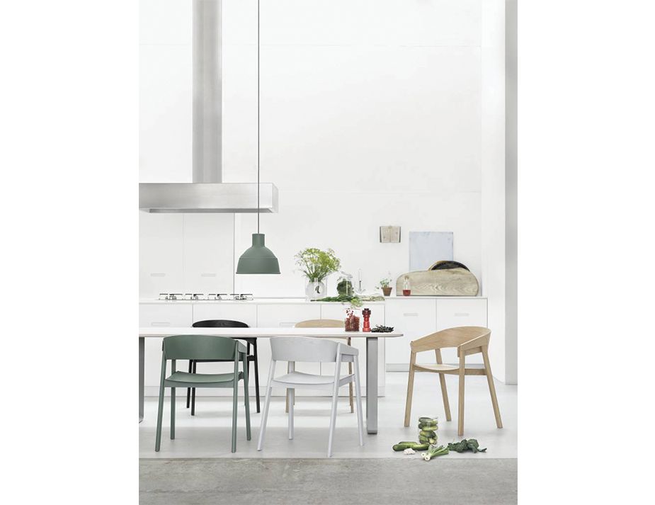 Grey 70/70 Table Plywood Edge and Grey Legs by TAF Architects for Muuto