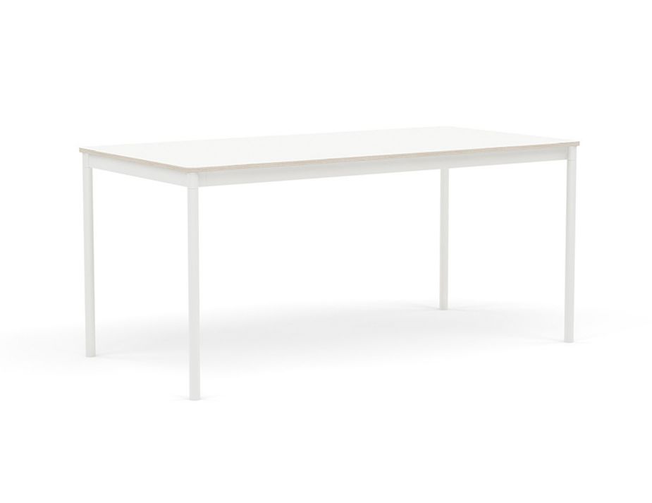 White Base Table Plywood Edge by Mika Tolvanen Muuto