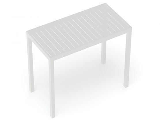 Halki Outdoor 4-Seater High Bar Table – Matt White Aluminium