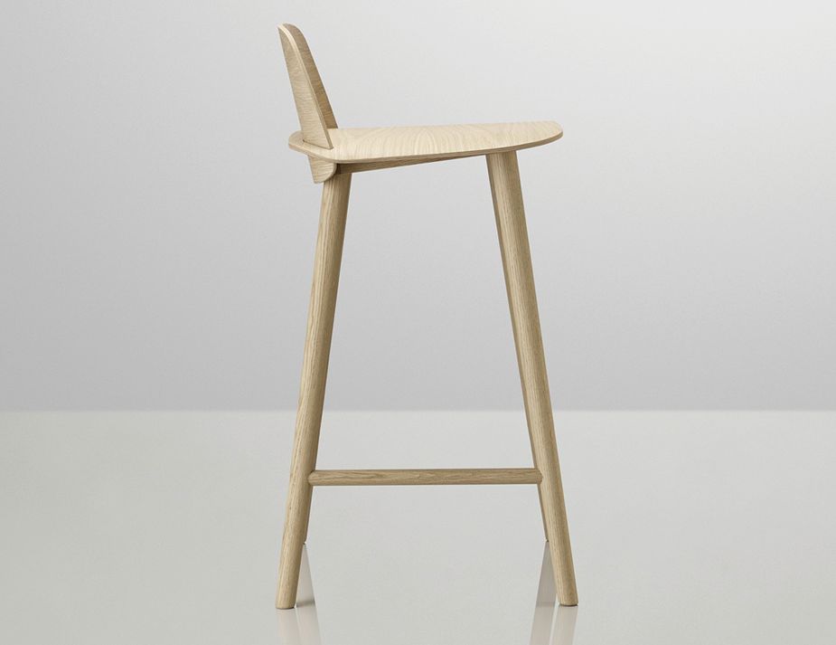 Oak 65cm Nerd Counter Stool