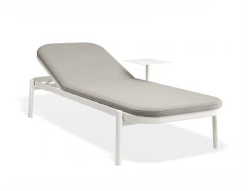 Grey Verano Outdoor Sun Lounge with Side Table